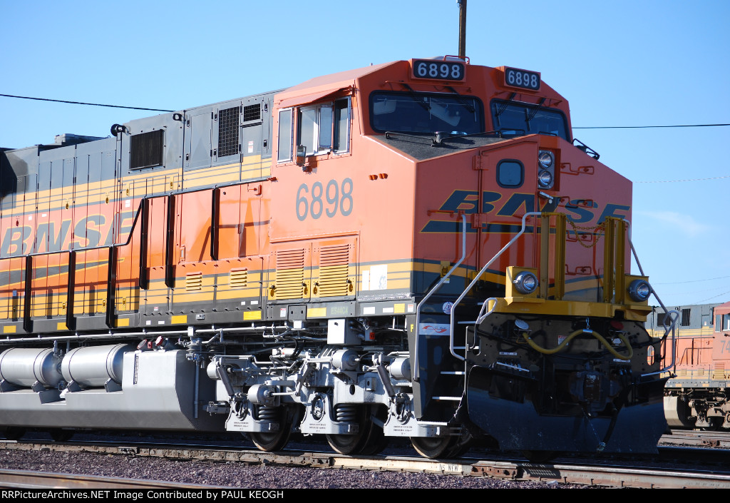 BNSF 6898 Close in shot of the Crew Cab.